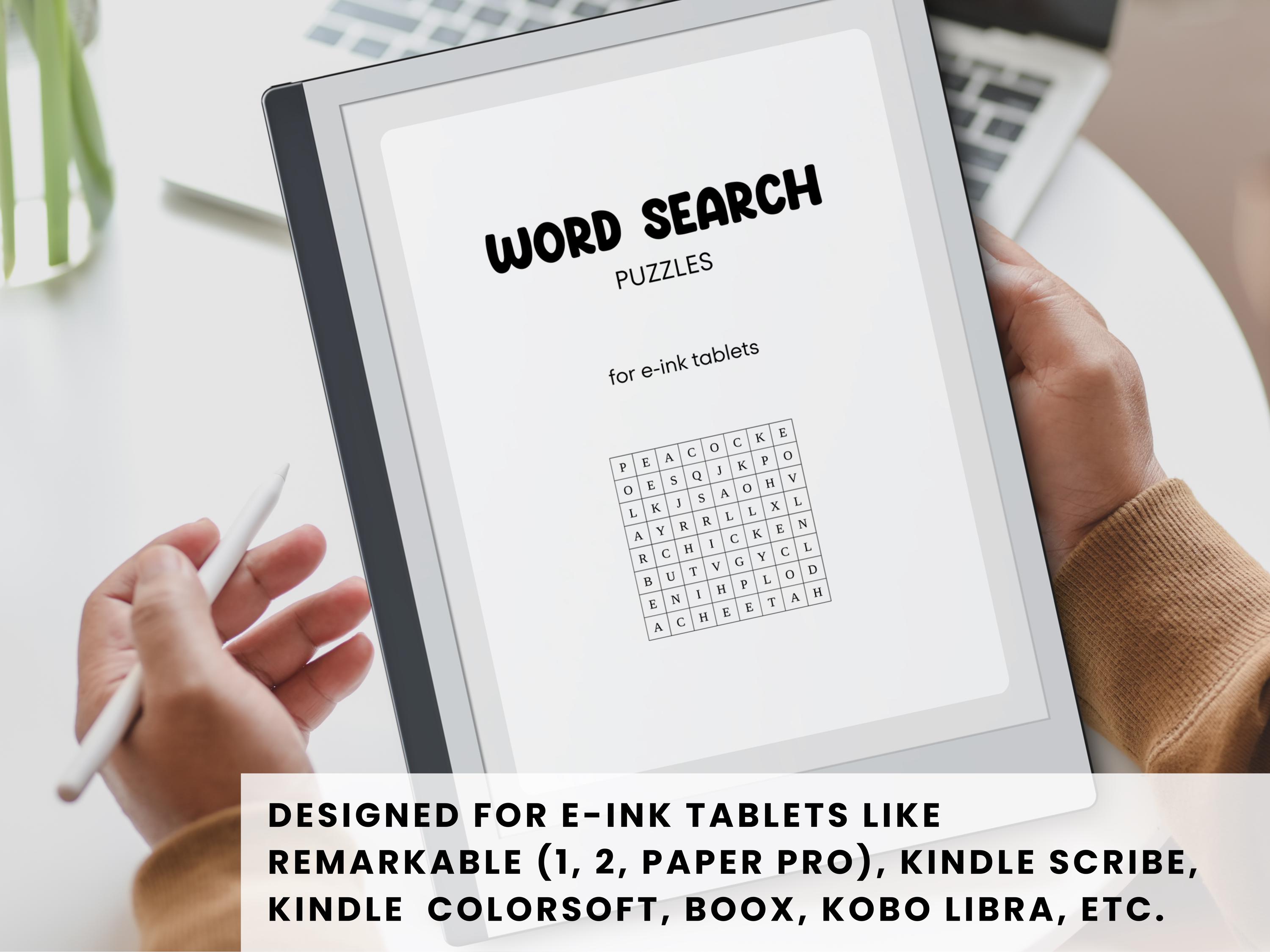 Puzzle Games, Mazes, Sudoku, Word Search for E-ink Tablet Like Kindle ...