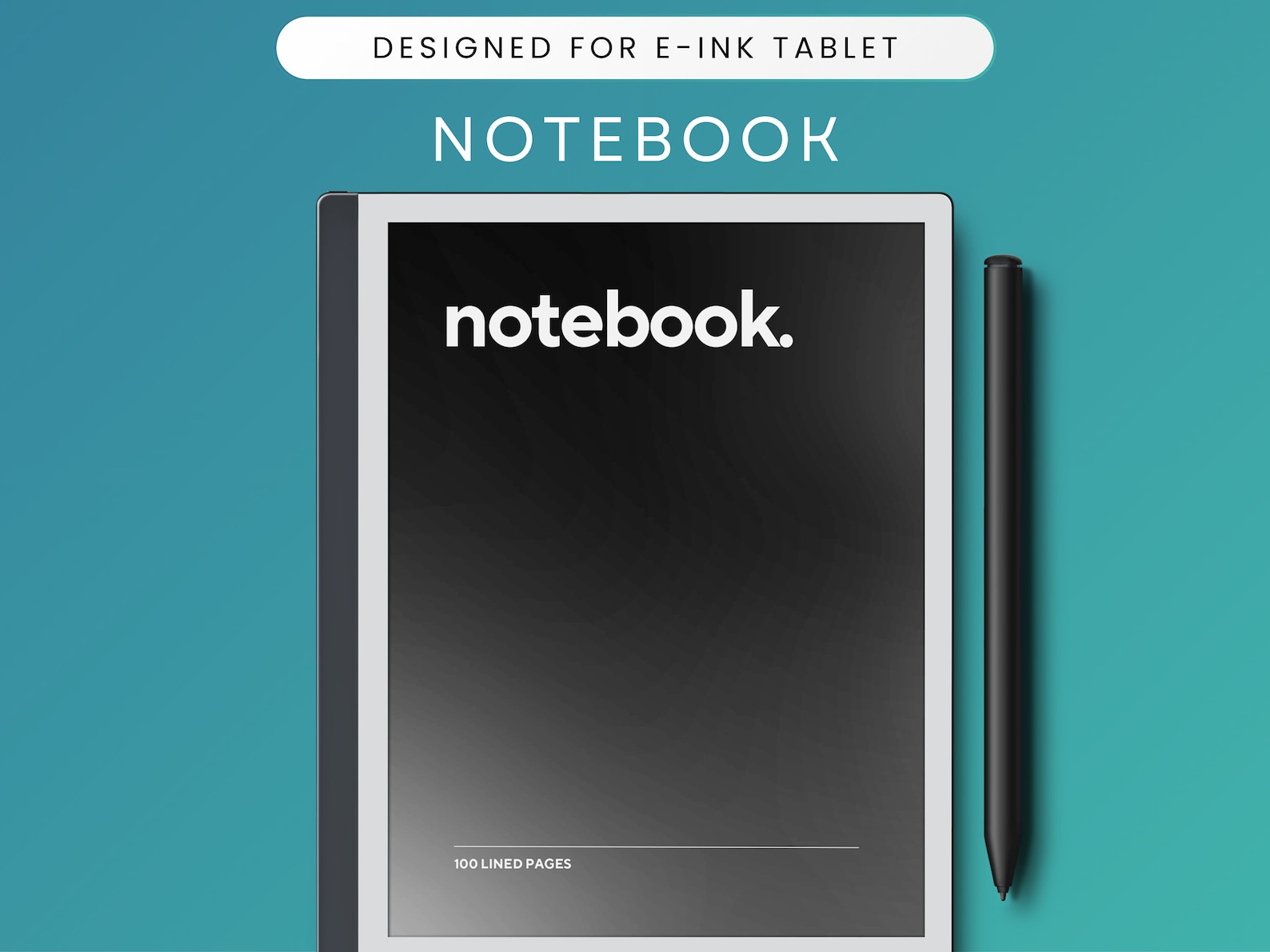 Notebook Template for E-ink-tablet, Digital Notebook, Lines, Lined ...