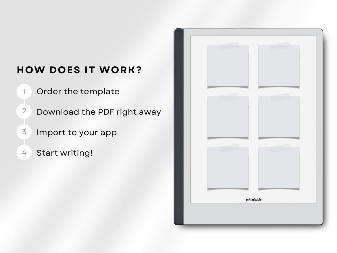 Sticky Notes for E-ink Tablet, Post It Template, Eink Accessories ...