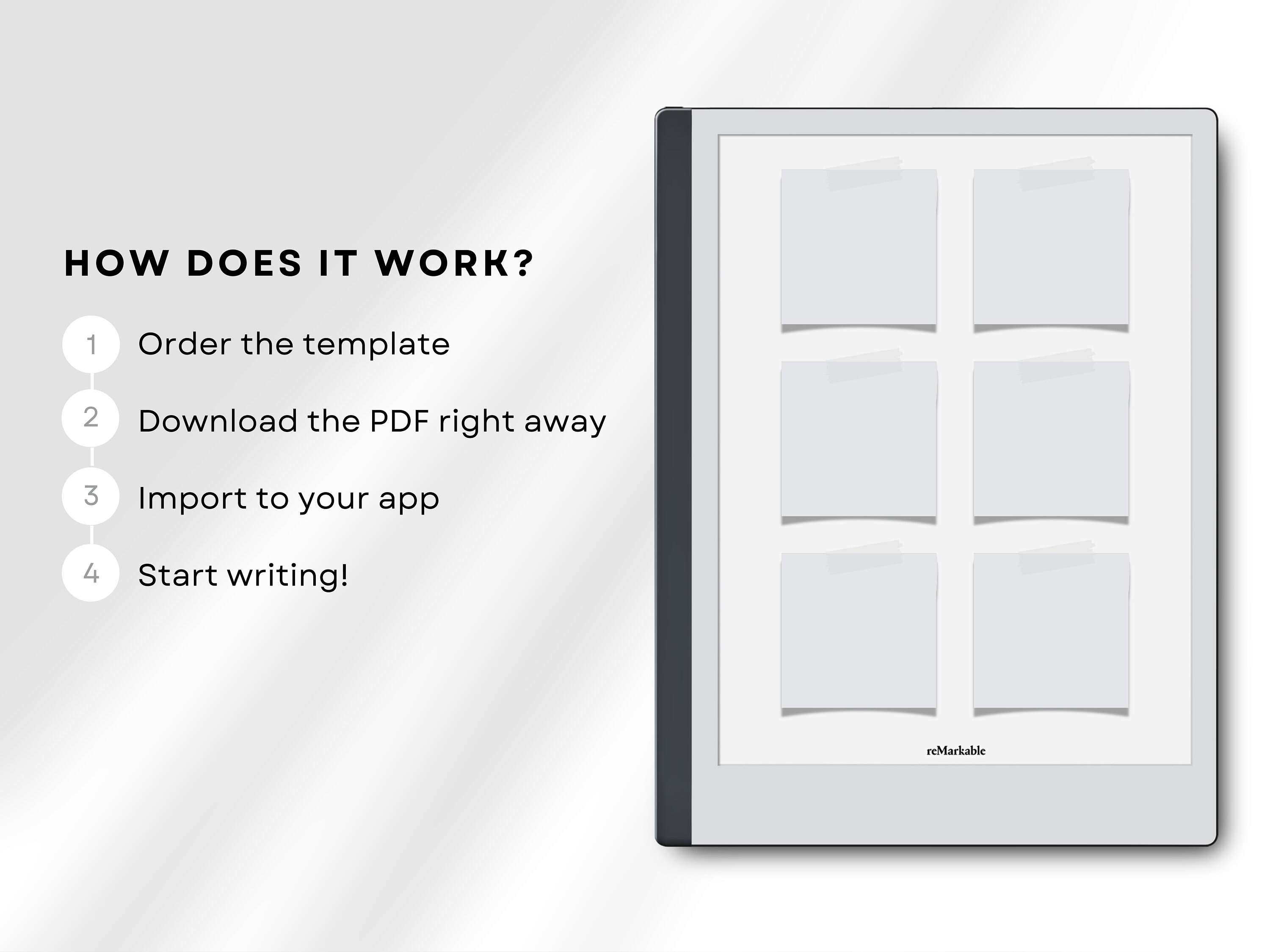 Sticky Notes for E-ink Tablet, Post It Template, Eink Accessories ...