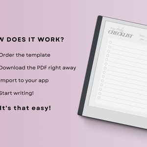 Checklist, to Do List Templates, Digital Download, Todo, for E-ink ...