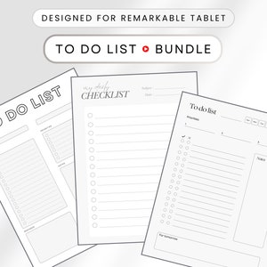Remarkable 2 to Do List Bundle Todo Templates Checklist Digital ...