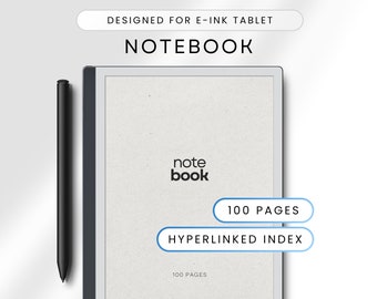 Notebook Template for E-ink-tablet, Digital Notebook, Lines, Lined ...
