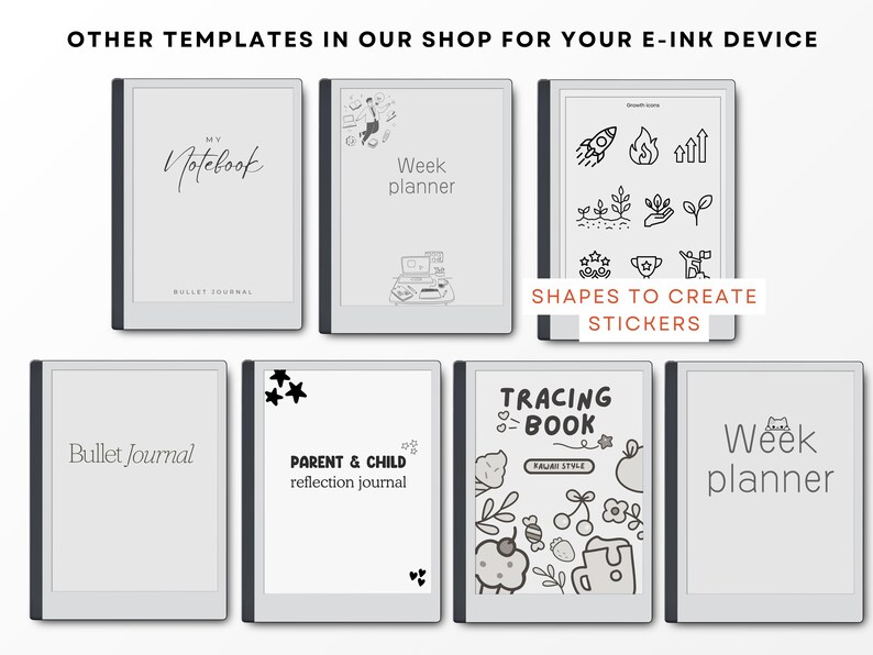 E-ink Tablet Mind Map Templates for Remarkable, Kindle Scribe, Diagram ...