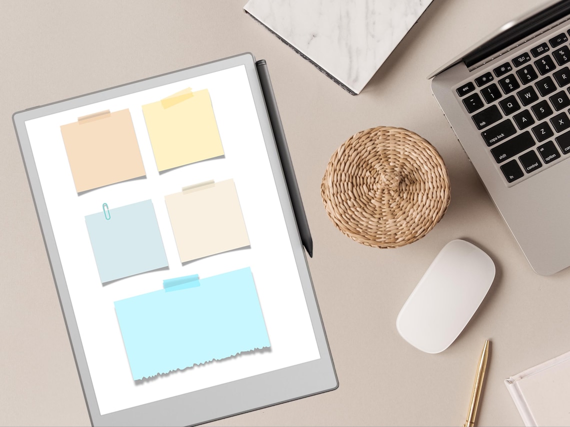 Sticky Notes Template for Remarkable Paper Pro, 60 Pages (digital ...