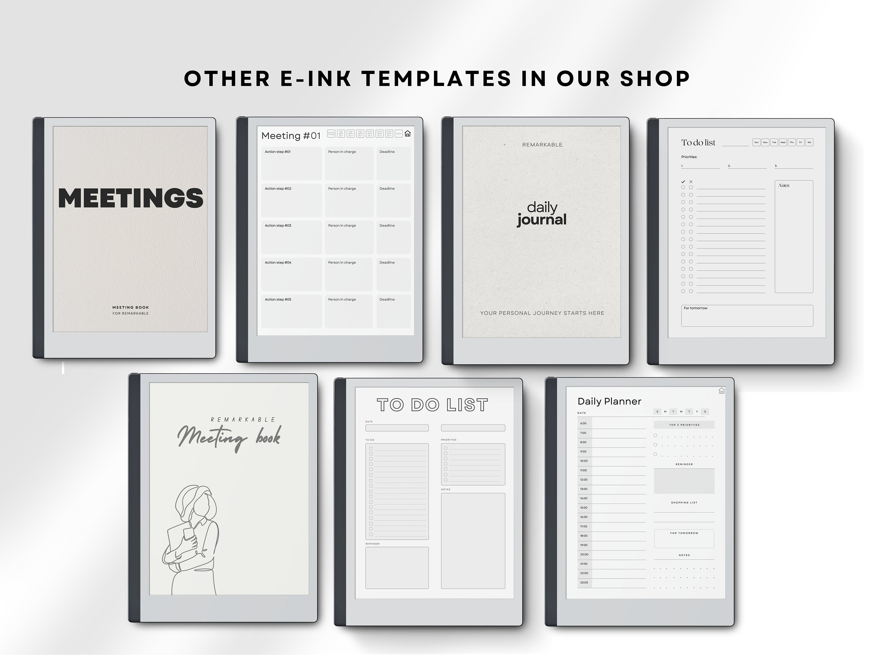 Sticky Notes for E-ink Tablet, Post It Template, Eink Accessories ...