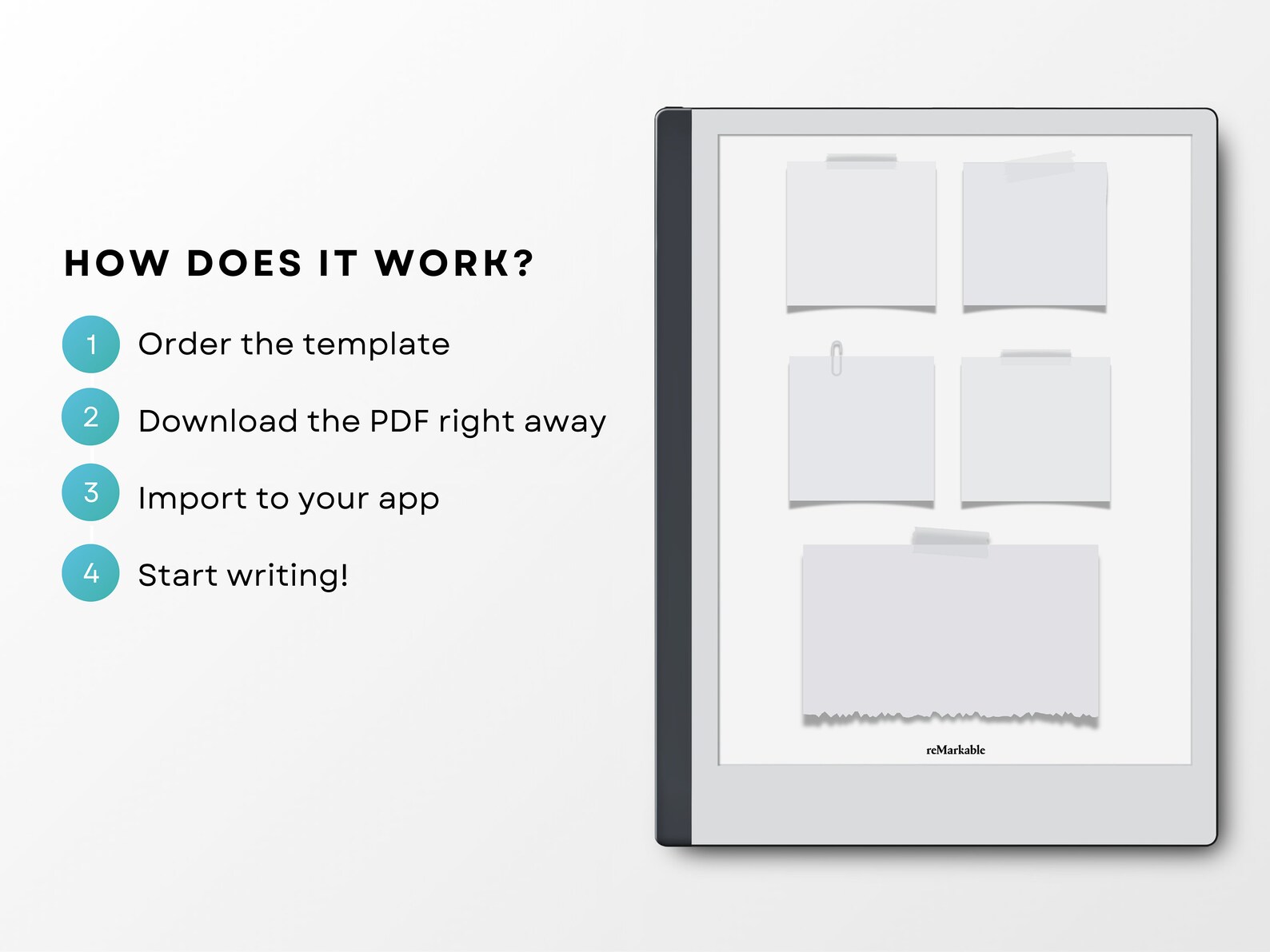 Sticky Notes for E-ink Tablet, Post It Template, Eink Accessories ...