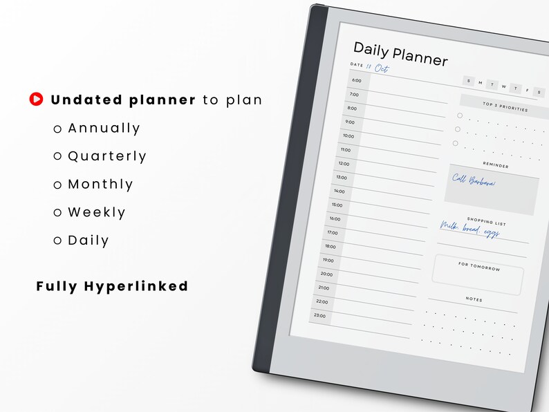 Productivity Bundle - Templates for E-ink Tablets Like Remarkable ...