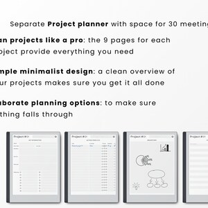 Productivity Bundle - Templates for E-ink Tablets Like Remarkable ...