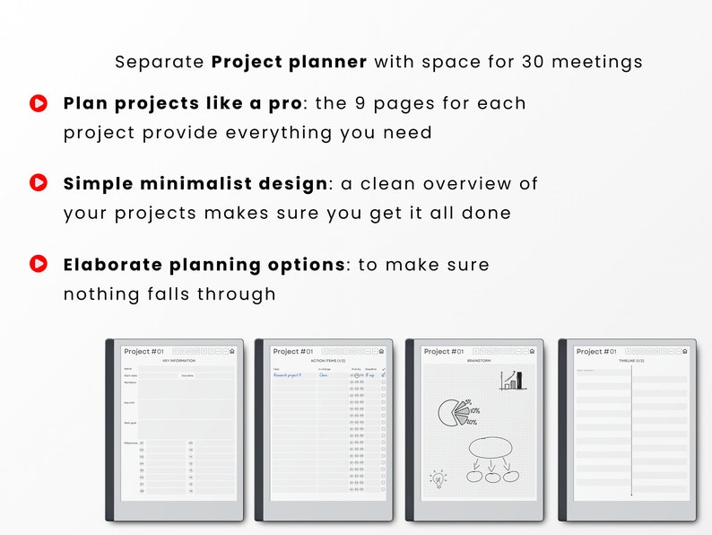 Productivity Bundle - Templates for E-ink Tablets Like Remarkable ...