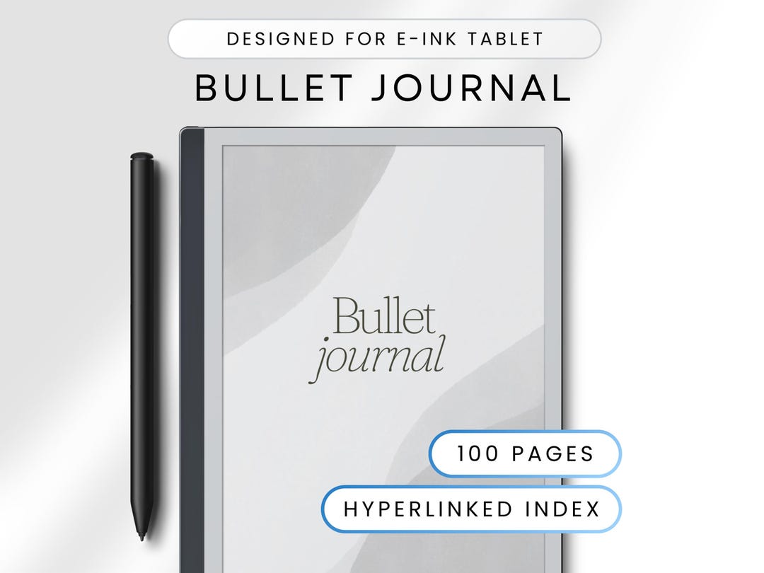 Bullet Journal, Dot Grid Notebook for E-ink Tablet as Remarkable 2 ...