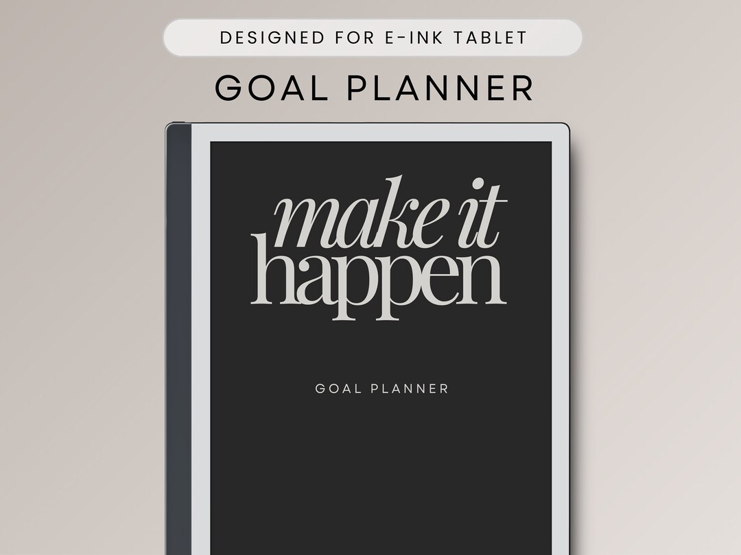 Goal Planner for E-ink Tablet, Goal Template, Digital Download ...