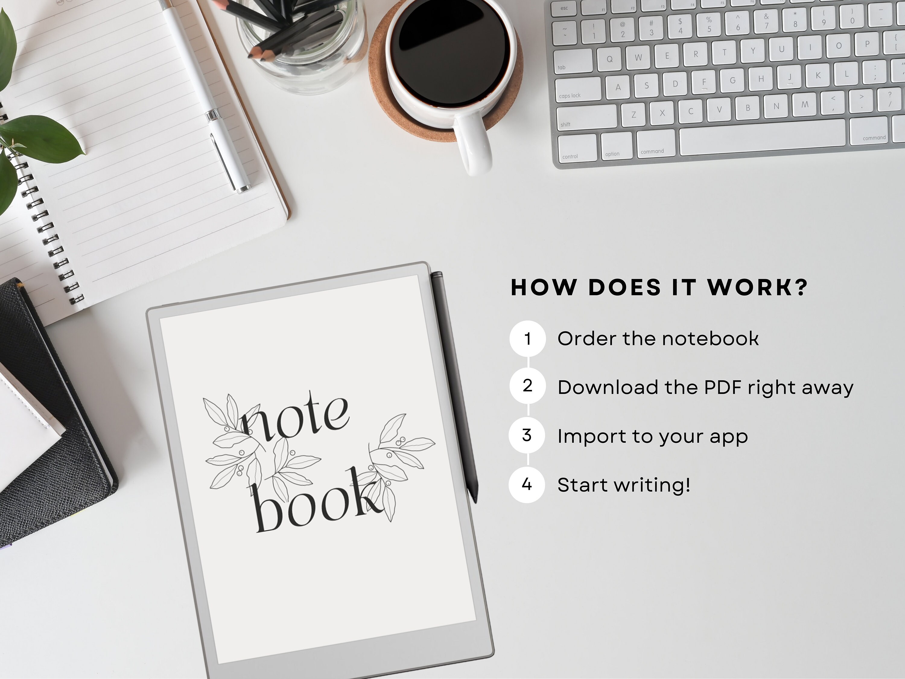 Notebook Template for E-ink-tablet, Digital Notebook, Lines, Lined ...