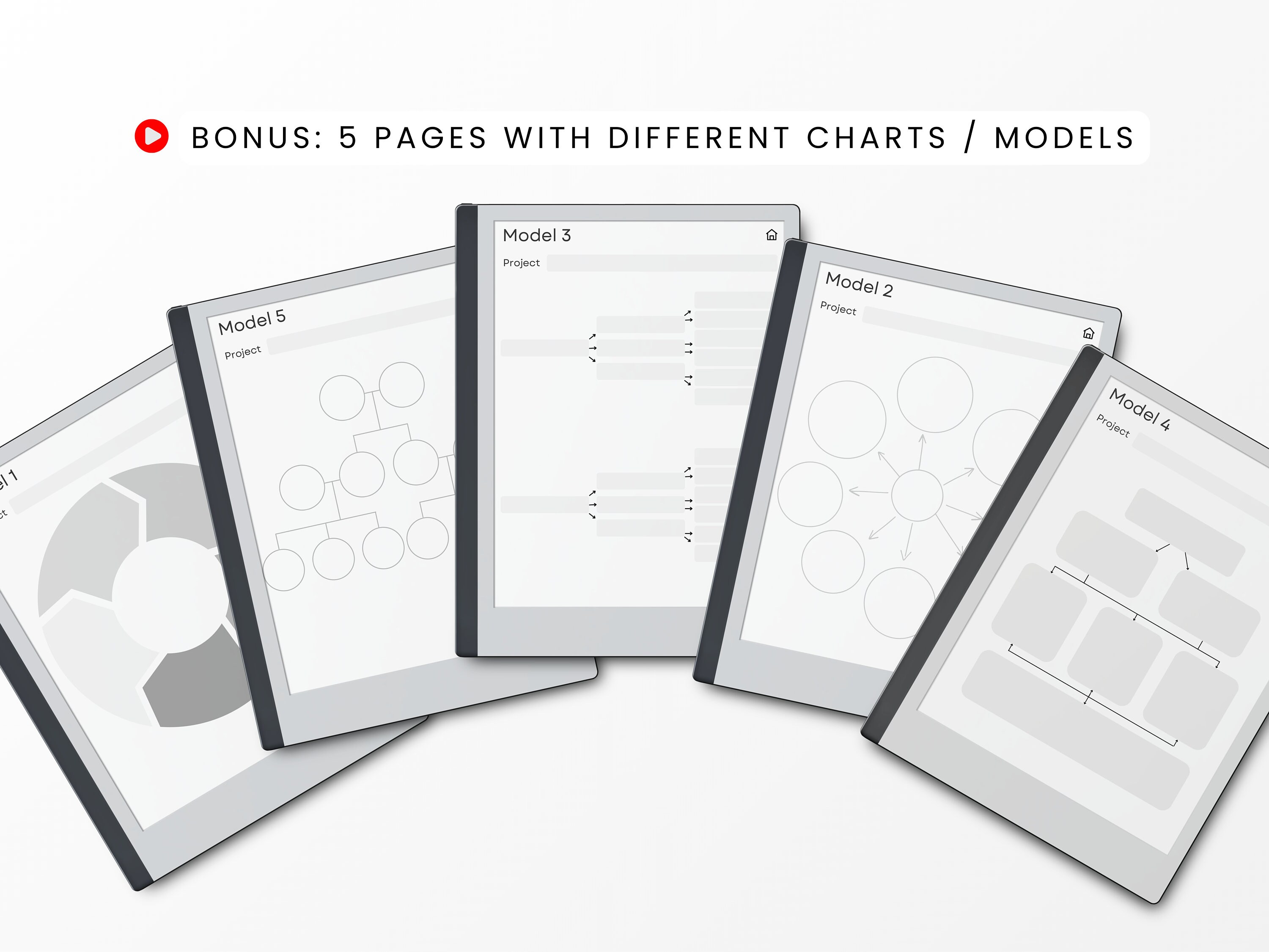 Template Project for E-ink Tablet, Project Planner, Interactive PDF ...