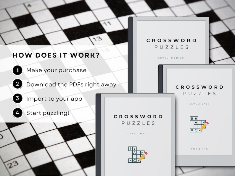 90 Crossword Puzzle Game Templates: Easy, Medium, Hard (PDF) - Etsy