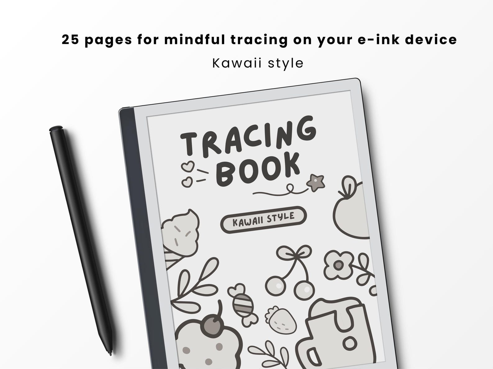 Tracing Book - Patterns for E-ink Device Like Remarkable, Kindle, Kobo ...