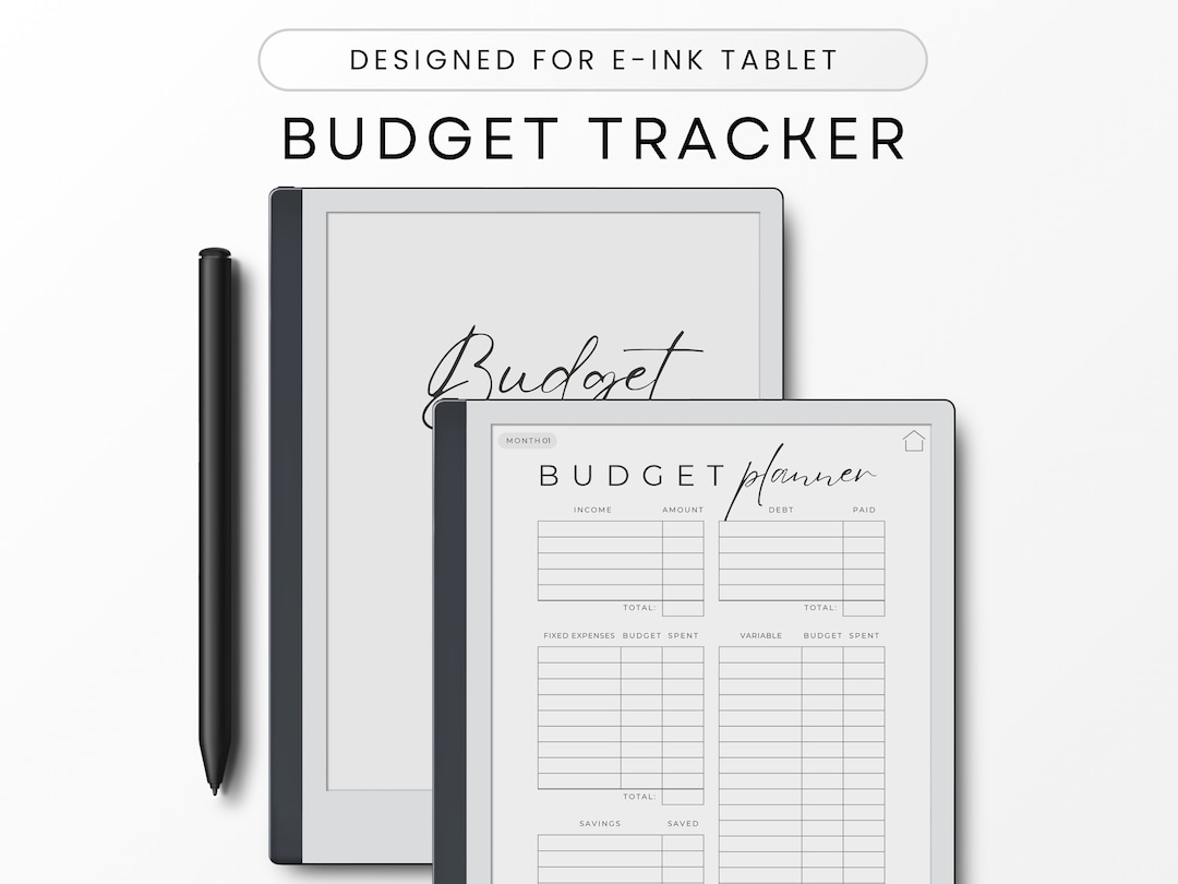 Budget Tracker for E-ink Tablet, Budget Planner, Expense Tracker, Bill ...