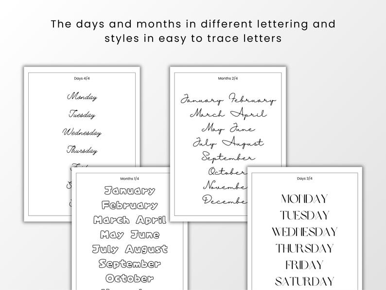 E-ink Tablet Sticker Template, Shapes, Letters, Visuals (PDF Pattern ...