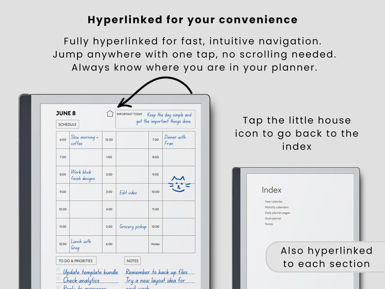Planner 2026 for E-ink Tablets as Remarkable 2, Paper Pro, Scribe ...