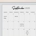 2025 Calendar Template for E-ink Tablet, Monthly Calendar, Paper Tablet ...