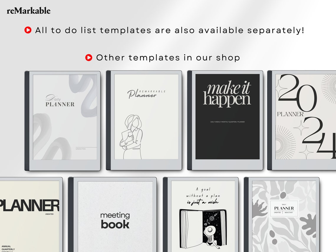Remarkable 2 to Do List Bundle Todo Templates Checklist Digital ...
