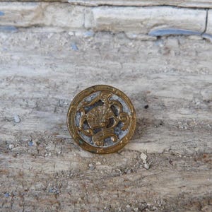 Vintage Antique 1890 French Victorian Brass Rounded Button - Etsy