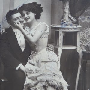 Vintage 1900s Postcard Real Photography Lady Wearring a Corset - Etsy