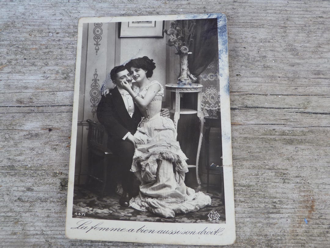 Vintage 1900s Postcard Real Photography Lady Wearring a Corset - Etsy