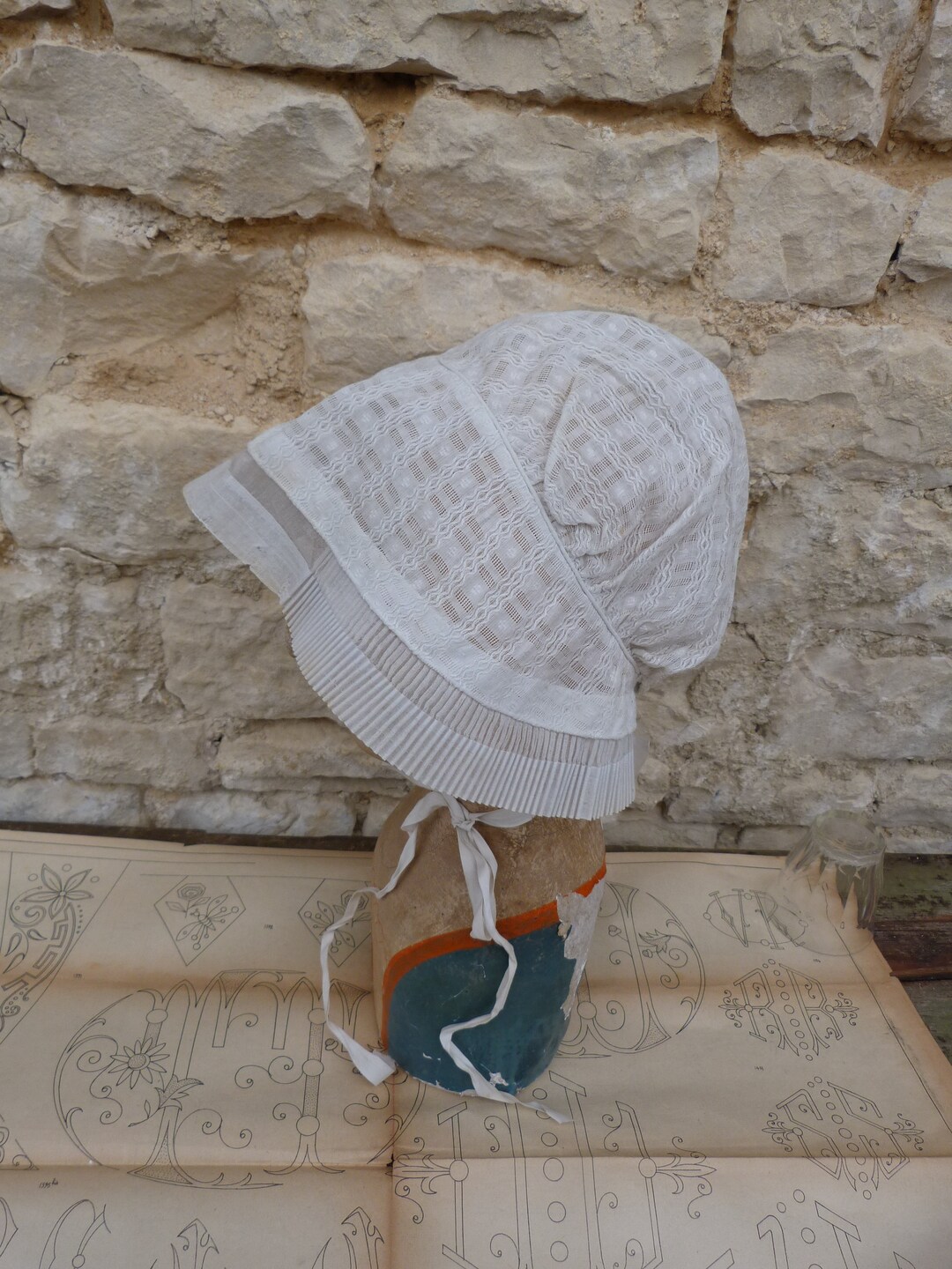 Vintage Antique 1890/1900s Victorian Old French Ruffled White Net Cap ...