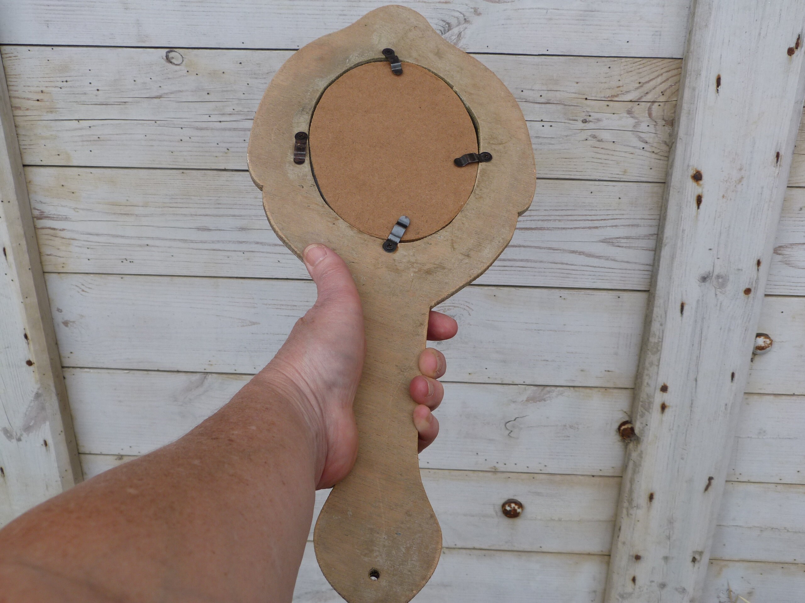 Antique Carved Wood Face Hand Mirror Old French - Etsy