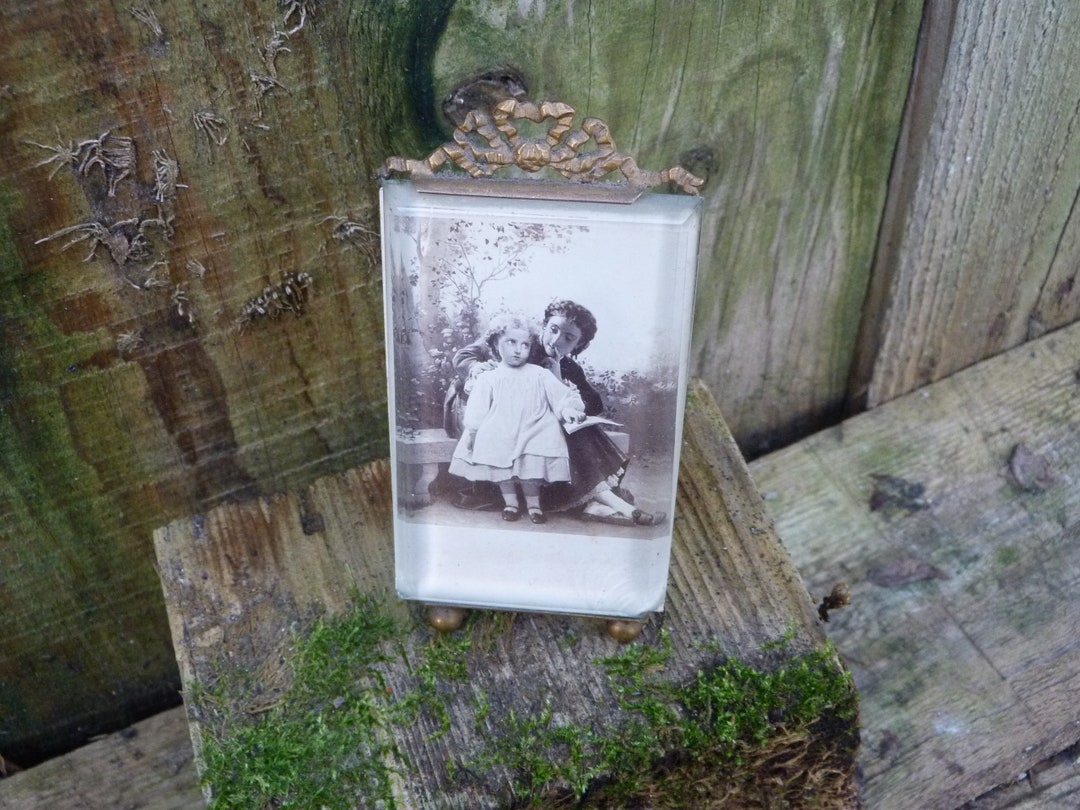 Vintage Victorian 1890/1900 French Glass Photo Frame With Beleived ...