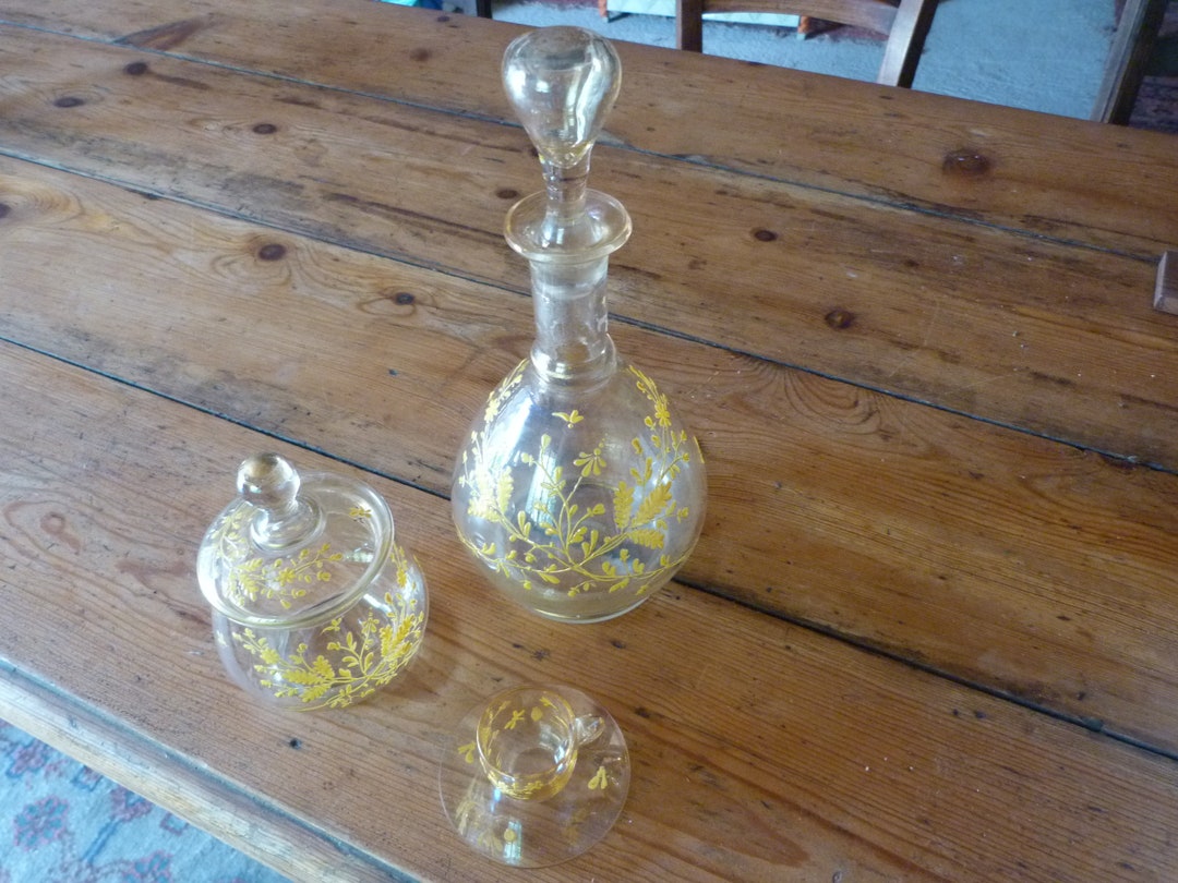 Art Nouveau French Enamel Hand Painted Legras Crystal Pantin 1 ...