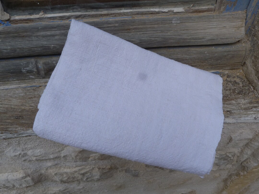 Vintage Homespun 1900 Old French 100% Linen White Dish Towel Cloth ...