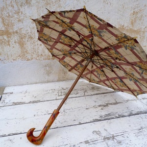 Vintage Antique French 1900/1910s Edwardian Floral Cotton Parasol ...