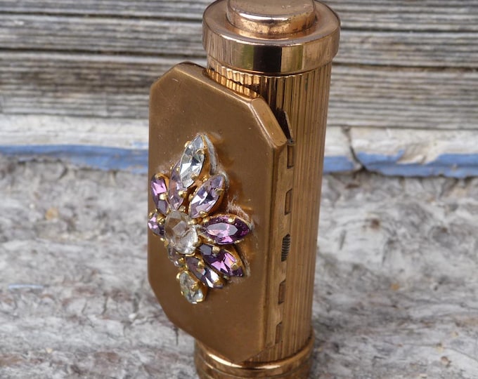 French Vintage Antique 1920 Patrys Paris France Lipstick Case Gilted ...