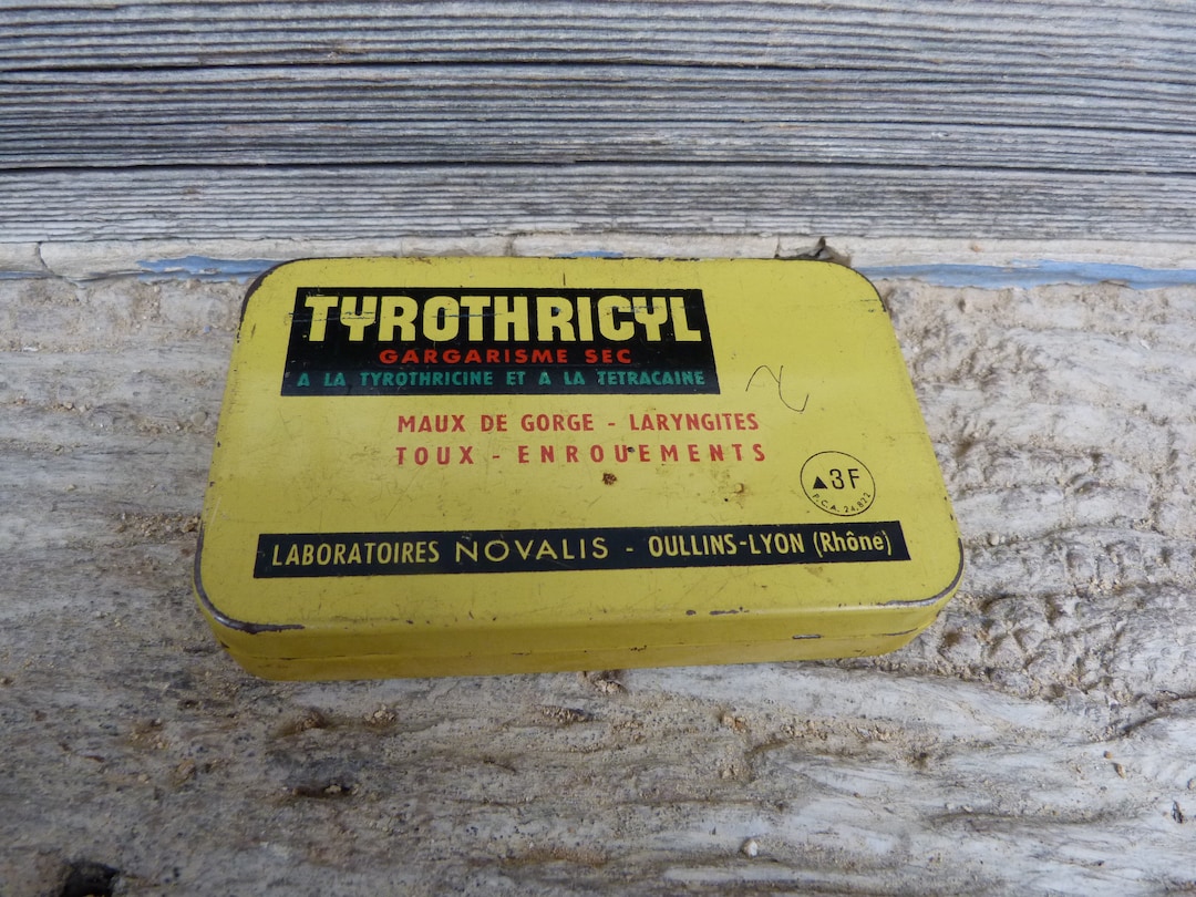 Vintage 1930/1950 Medicine Tin Box Tyrothricyl - Etsy