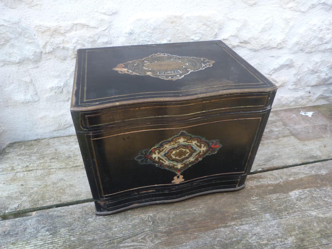 Vintage Antique French Napoleon III Liquor Cellar Wood Boule Inlaid - Etsy