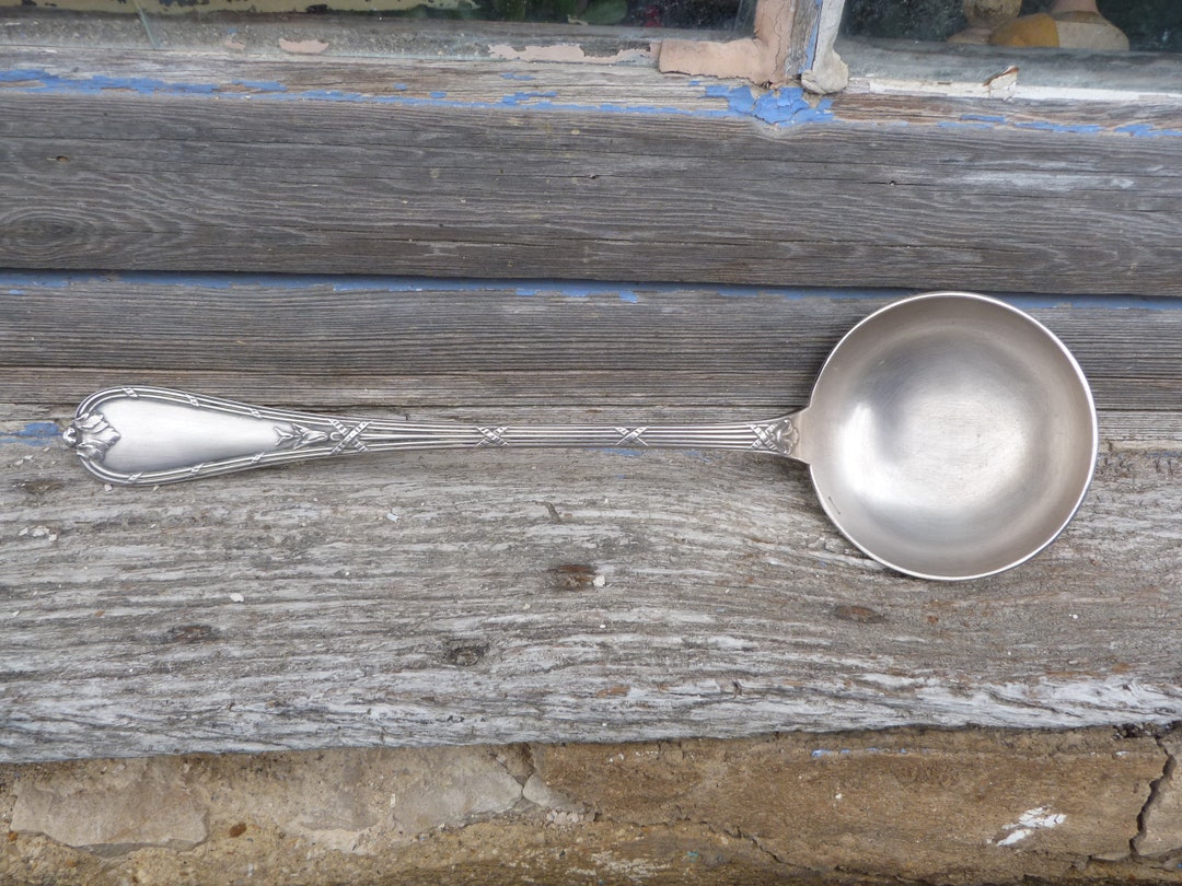 Vintage Old French Christofle Soup Ladle Pattern Rubans Et Clochettes ...