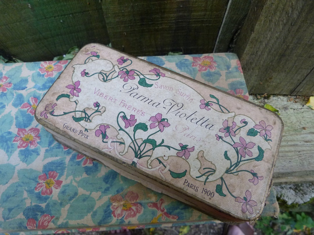 Vintage Antique 1890/1900s Old French Victorian Soap Box Parma Violetta ...