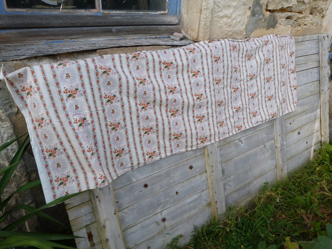Vintage Old French Edwardian 1900 Faded Printed Floral Cotton - Etsy