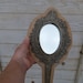 Antique Carved Wood Face Hand Mirror Old French - Etsy
