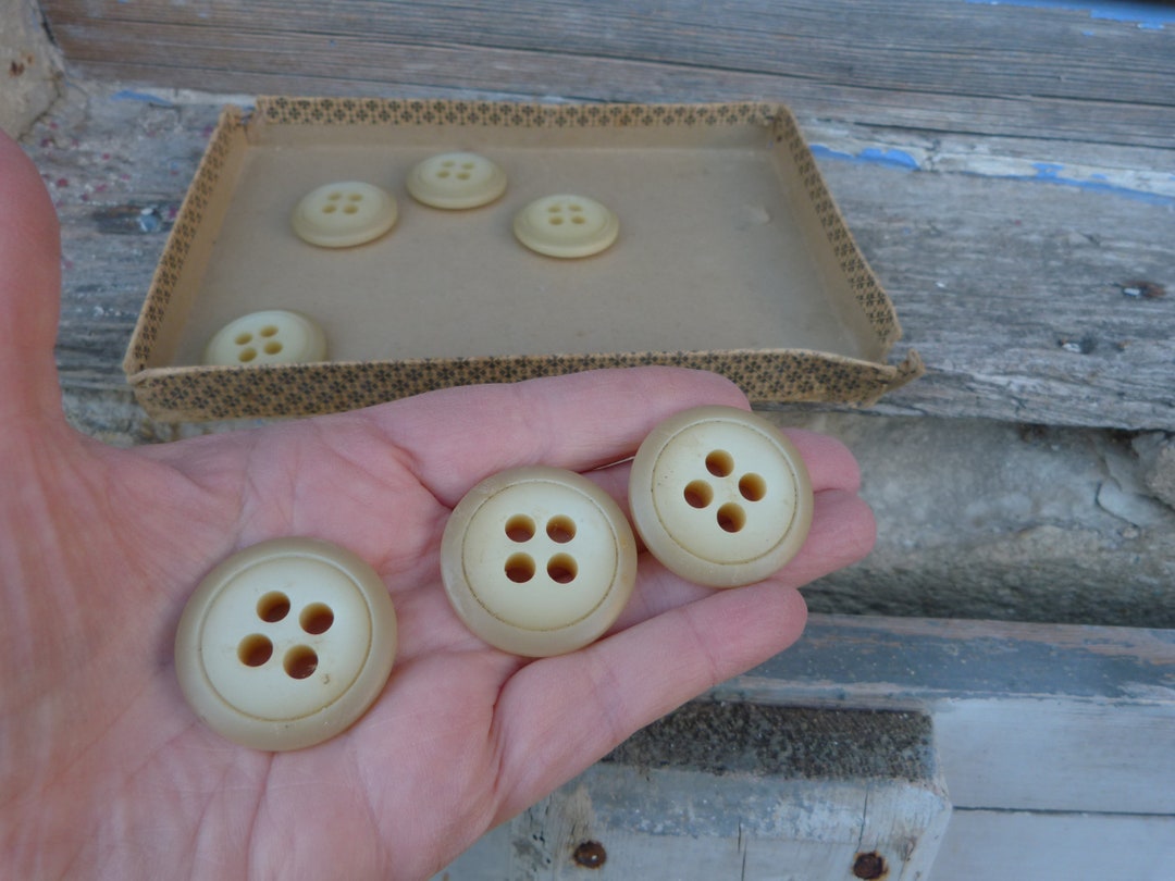 Set of 7 Huge Natural Horn Buttons Diameter 32 Mm - Etsy