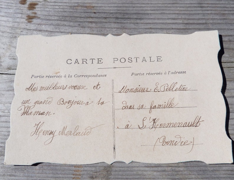 Vintage Antique 1900 French Fancy Postcard Adorned With Die - Etsy