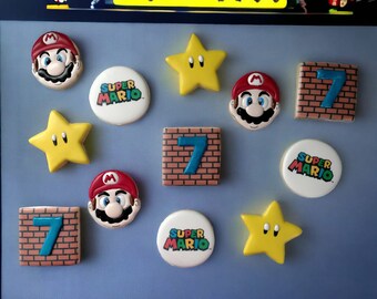 Mario Theme Cookies, Mario Video Game, Luigi Cookies, Video Game ...
