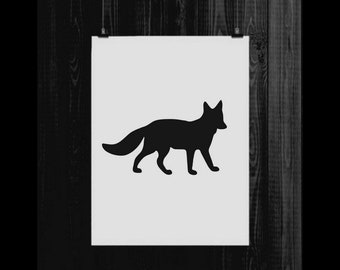 Fox stencil | Etsy