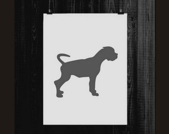 Boxer stencil | Etsy