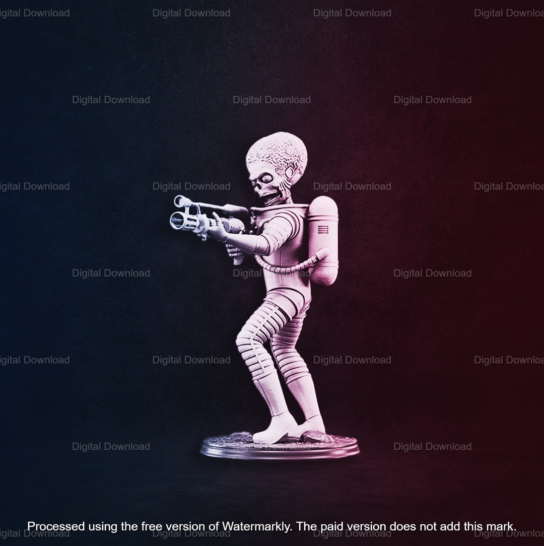 Mars Attack STL, Martian STL, Martian 3D Model for 3D Print - Etsy