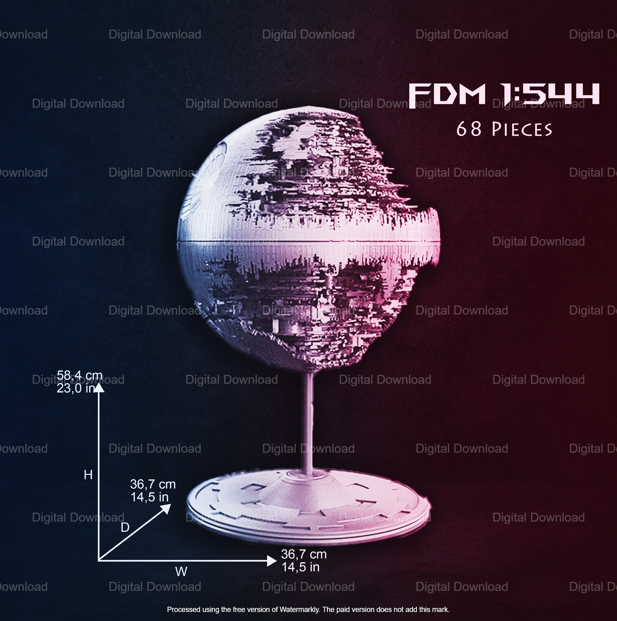 Star Wars STL, Death Star STL, Death Star 3D Model for 3D Print - Etsy