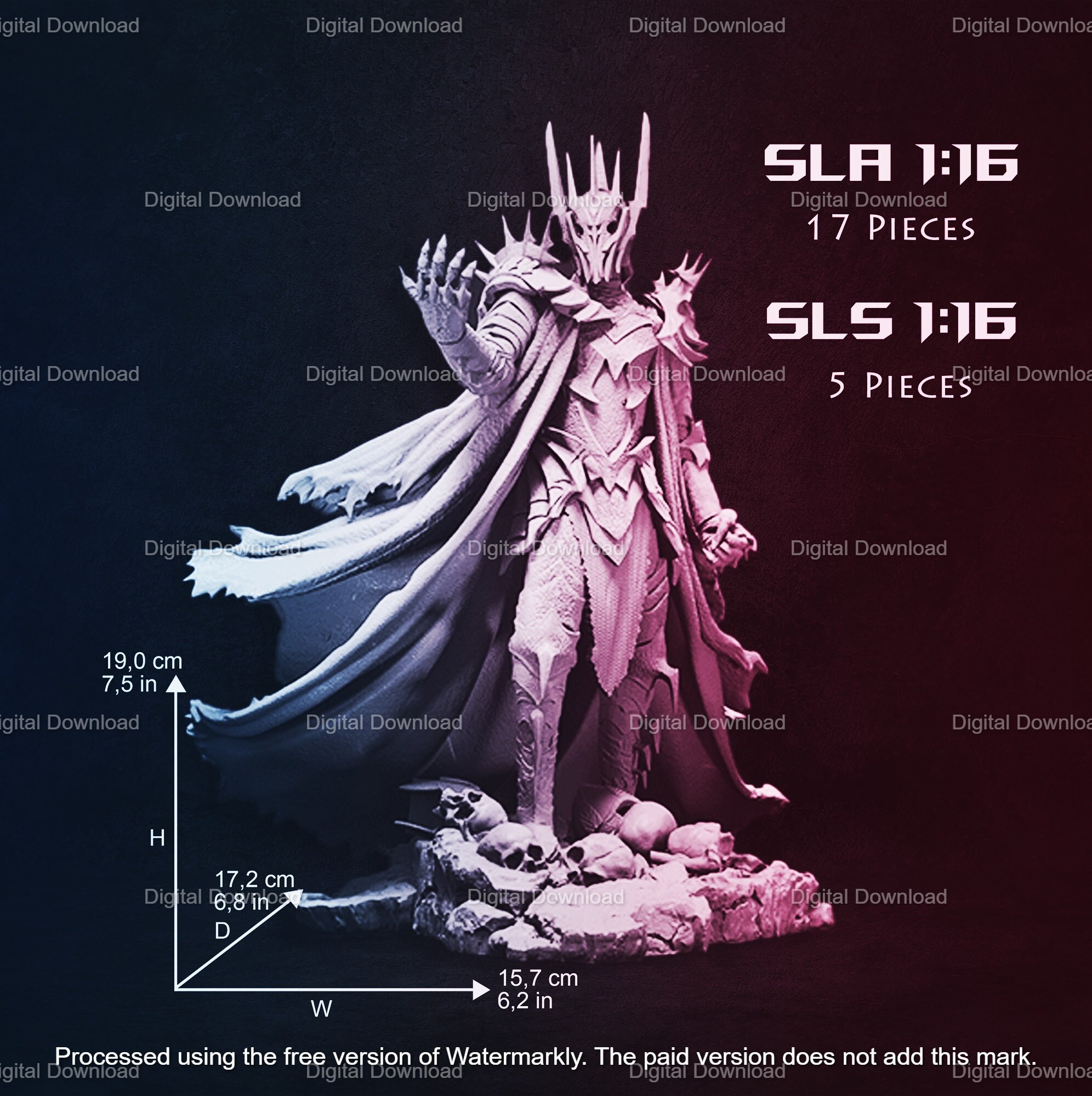 Lotr STL, Sauron STL, Sauron 3D Model for 3D Print - Etsy