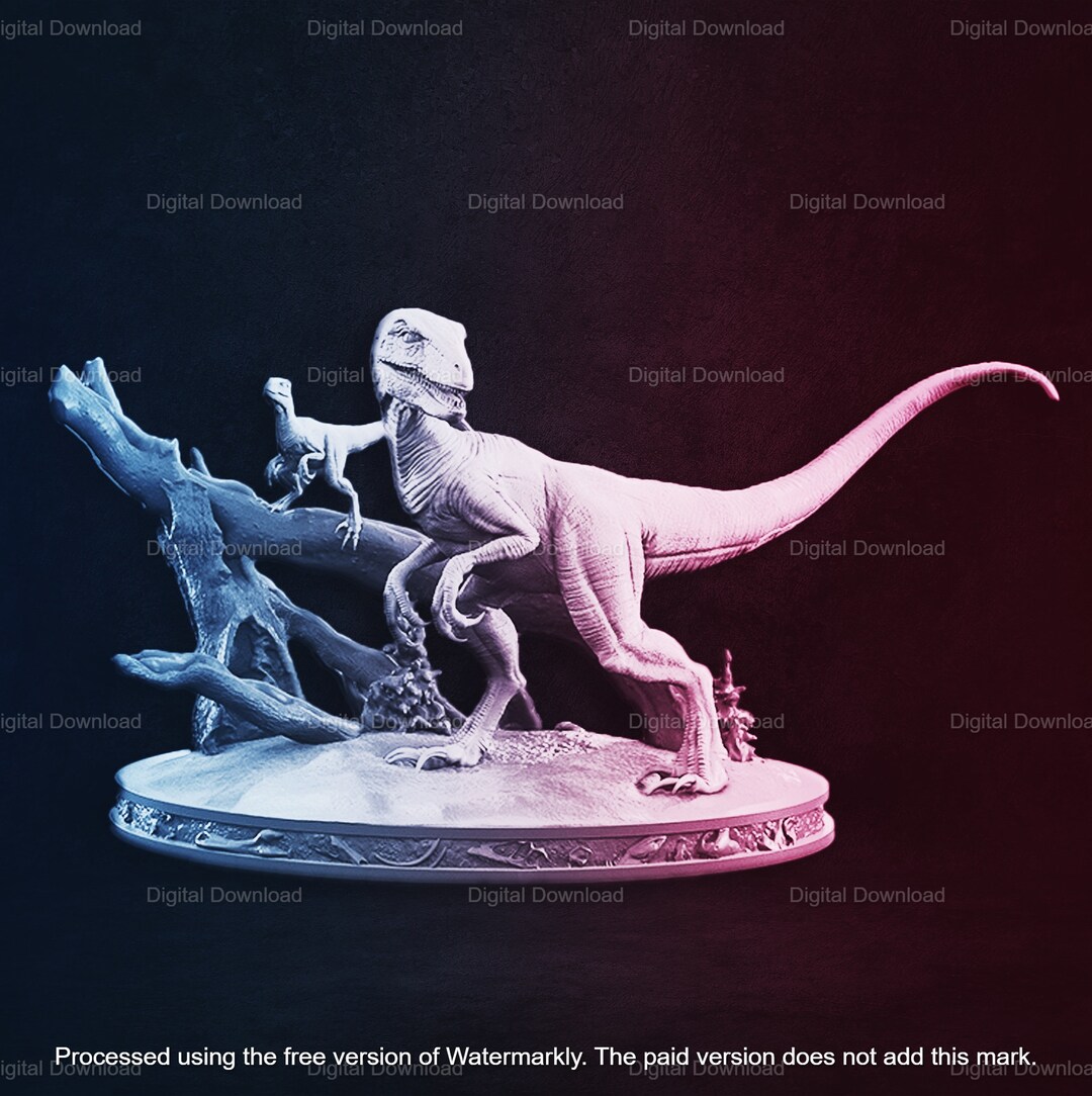 Jurassic Park STL, Blue and Baby Blue STL, Blue and Baby Blue 3D Model ...